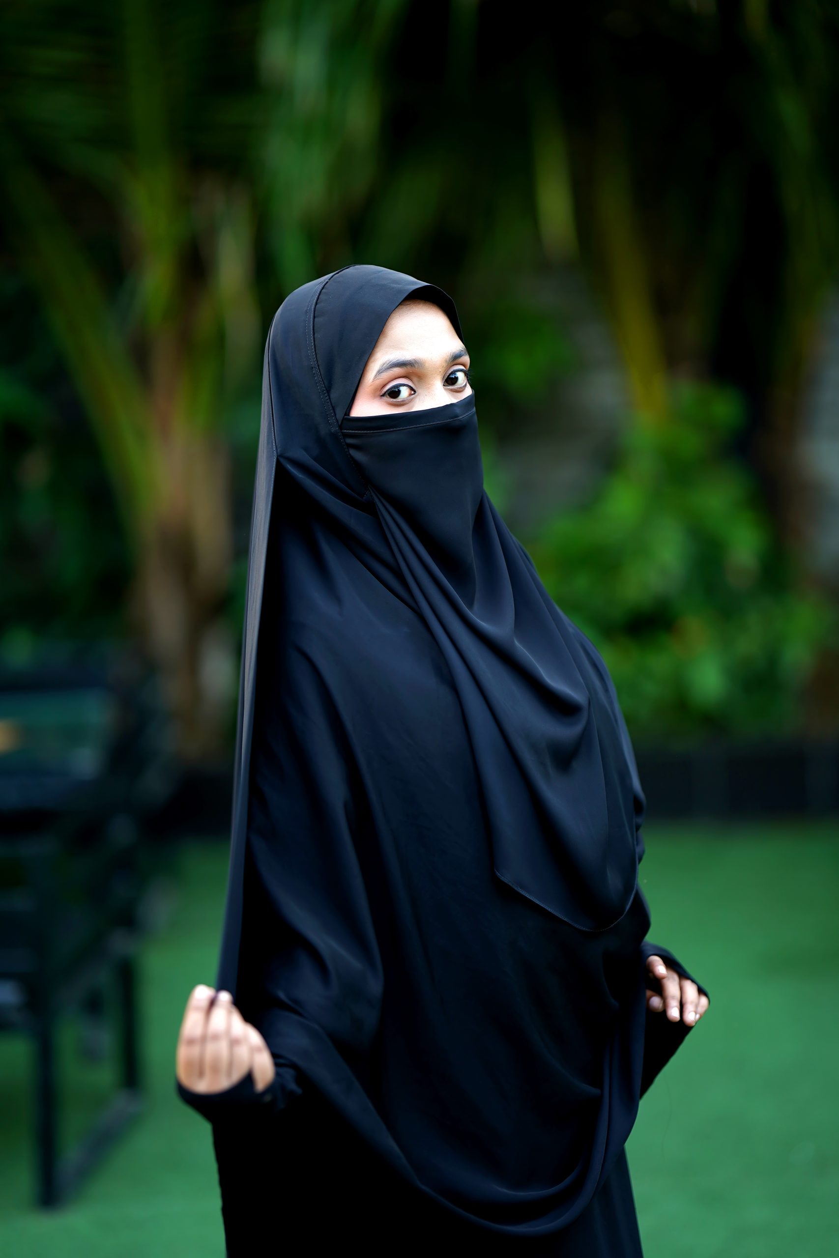 Naba Full Coverage Ready Hijab.Black – Amirazbd